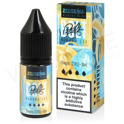 Banana Ice Nic Salt E-Liquid by Bolt | Bolt Nic Salts | Vape Base ...