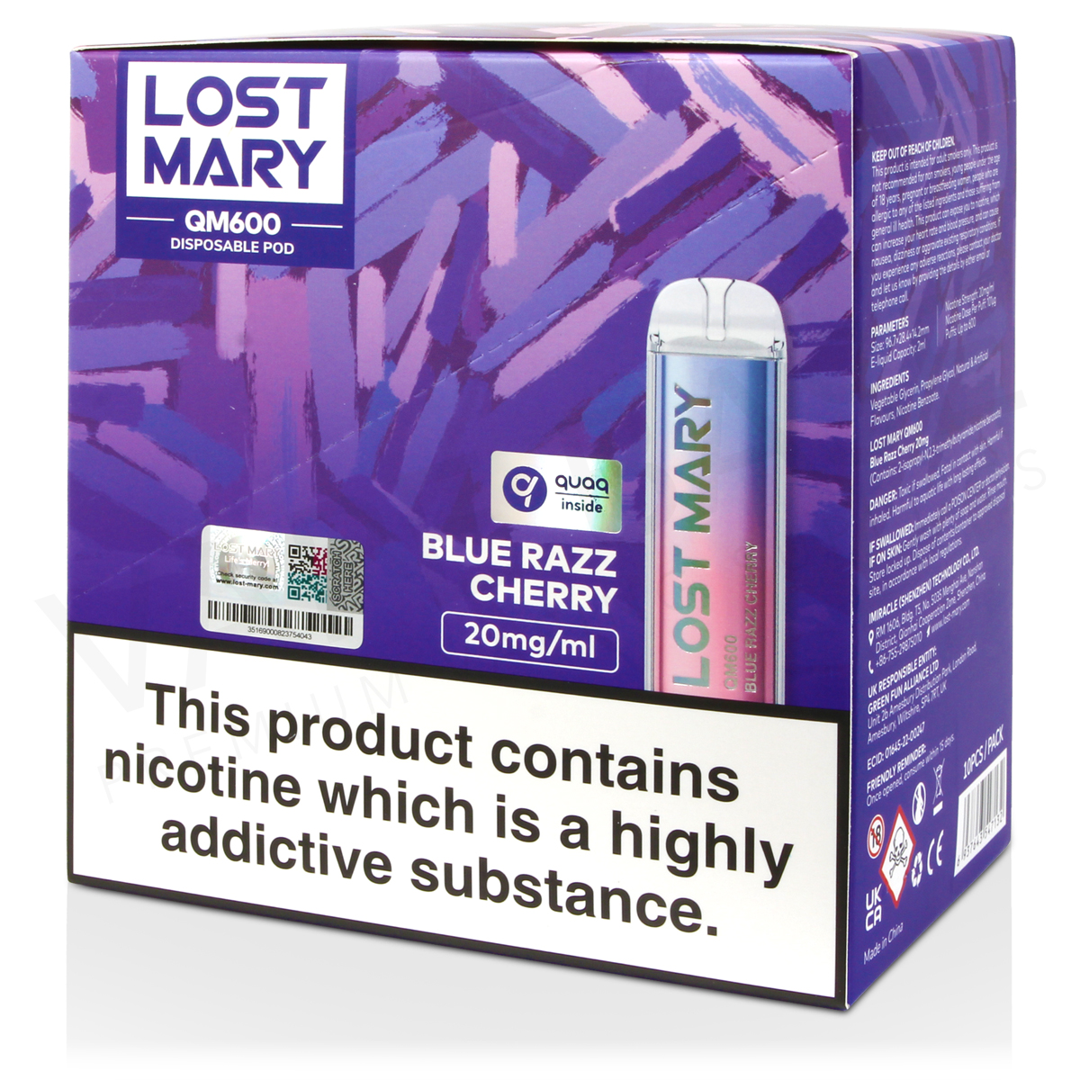 Mad Blue Lost Mary QM600 Disposable Vape | Lost Mary QM600 Disposables ...