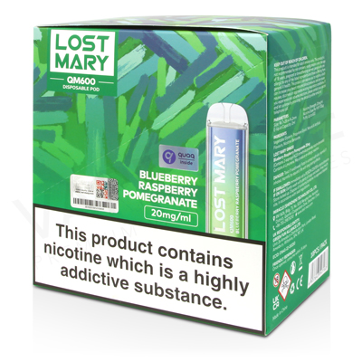 Blueberry Raspberry Pomegranate Lost Mary QM600 Disposable Vape | Lost ...