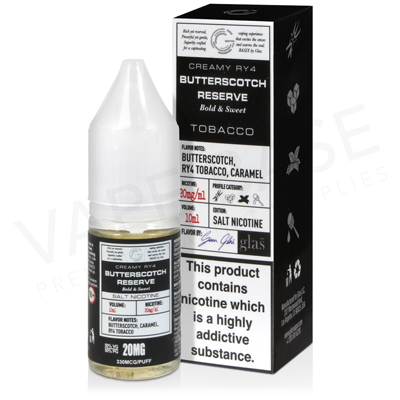 Butterscotch Reserve Nic Salt E-Liquid by Glas | Glas Nicotine Salts ...