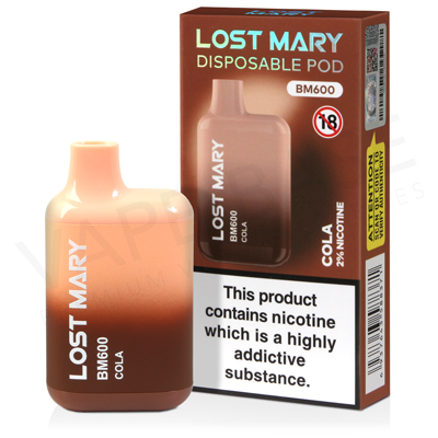 Cola Lost Mary BM600 Disposable Vape | Lost Mary BM600 Disposables | Vape Base Gourmet eLiquid ...