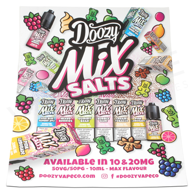 Doozy Vape Co. A3 Poster - Doozy Mix Salts | Doozy Vape Co. POS | Vape ...