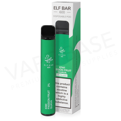Kiwi Passionfruit Guava Elf Bar Disposable Vape | Elf Bar 20mg Disposables | Vape Base Gourmet ...