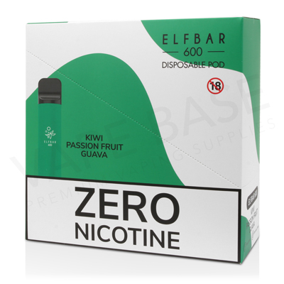 Kiwi Passionfruit Guava Elf Bar Disposable Vape ZERO Nicotine | Elf Bar ZERO Nicotine ...