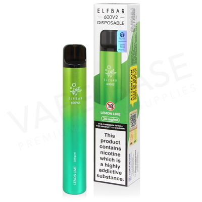 Lemon Lime Elf Bar V2 Disposable Vape | Elf Bar 600 V2 Disposables ...
