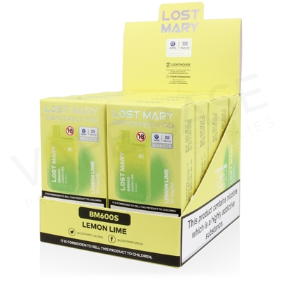 Lemon Lime Lost Mary BM600S Disposable Vape | Lost Mary BM600S ...