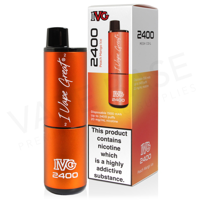 Peach Mango Ice IVG 2400 Disposable Vape | IVG 2400 Disposable Vape ...