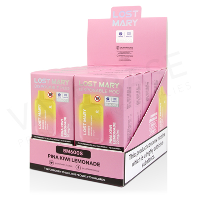 Pina Kiwi Lemonade Lost Mary BM600S Disposable Vape | Lost Mary BM600S Disposables | Vape Base ...