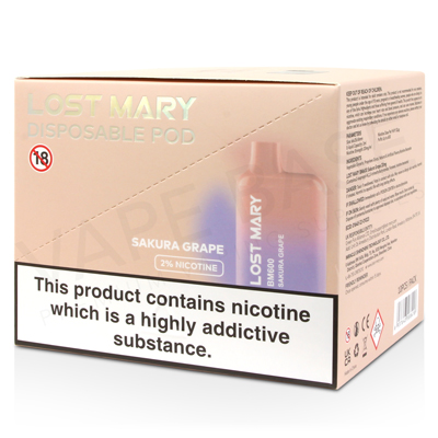 Sakura Grape Lost Mary BM600 Disposable Vape | Lost Mary BM600 ...