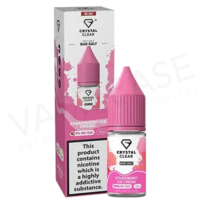 Strawberry Ice Cream Nic Salt E-Liquid by Crystal Clear | Crystal Clear Nic Salts | Vape Base ...