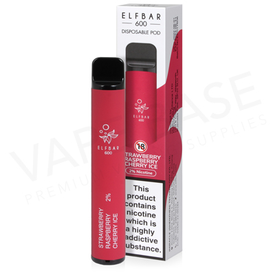 Strawberry Raspberry Cherry Ice Elf Bar Disposable Vape | Elf Bar 20mg ...