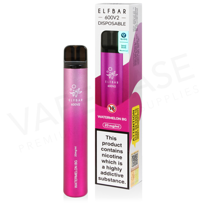 Watermelon BG Elf Bar V2 Disposable Vape | Elf Bar 600 V2 Disposables ...